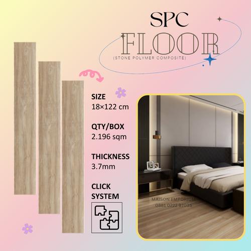 Jual SPC Lantai Klik 5mm cove viva BEIGE SPRUCEWOOD / SPC flooring ...