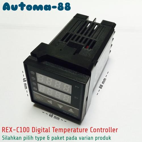 Jual REX C100 Output Relay SSR Thermostat Thermocouple Digital PID Temperature Controller 48 x ...