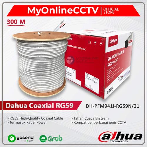 Jual Kabel Coaxial PFM941I CCTV Dahua RG 59+Power 1 Roll 300M Putih - Jakarta Barat ...