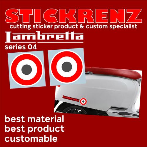 Jual Stiker Cutting Sticker Body Motor Lambretta 04 Custom - Merah ...