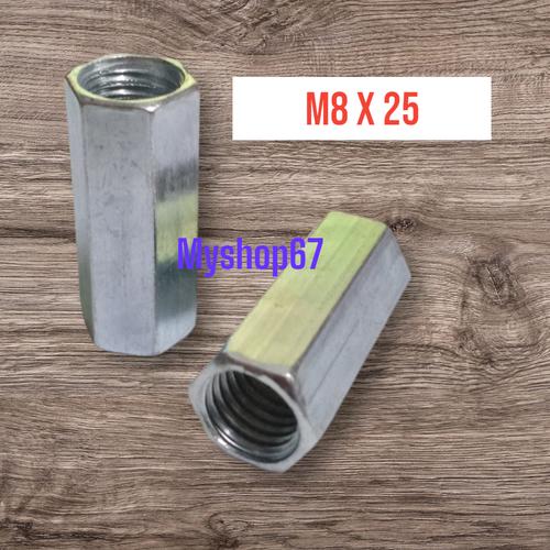 Jual Long Nut M8 / Mur Panjang M8 x 25 / Galvanis Putih - Jakarta Pusat ...