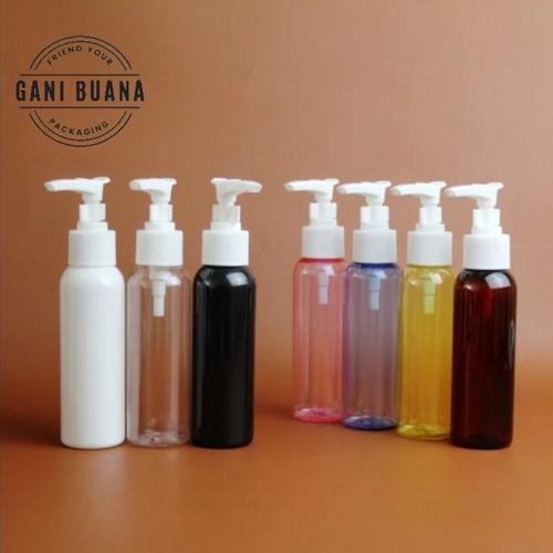 Jual BOTOL PUMP 100ML BR TUTUP PUMP CLIP PUTIH/BOTOL PUMP 100ML PET ...