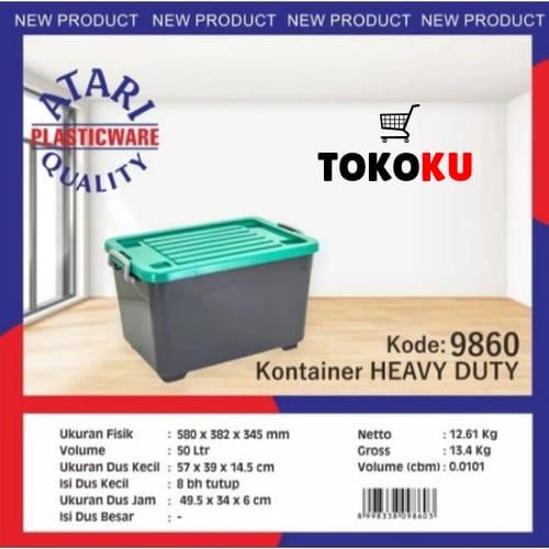 Jual BOX CONTAINER HEAVY DUTY 50 LITER ATARI 5860 CONTAINER PLASTIK ...