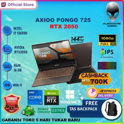 Promo AXIOO PONGO 725 I7 12650H RTX2050 4GB/ 16GB 1TB W11PRO 15.6FHD ...