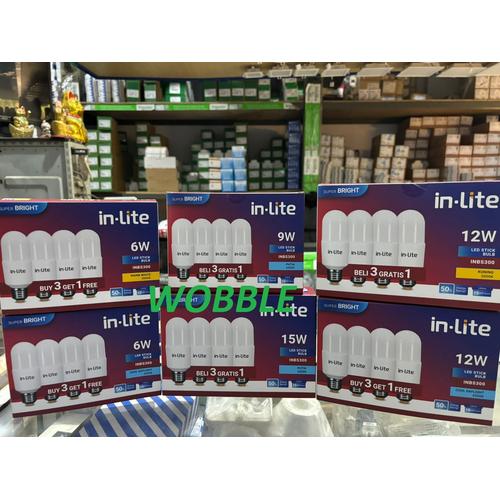 Jual INBS300 PAKET ISI 4 LAMPU IN LITE LED BULB STICK BOHLAM LED INLITE ...