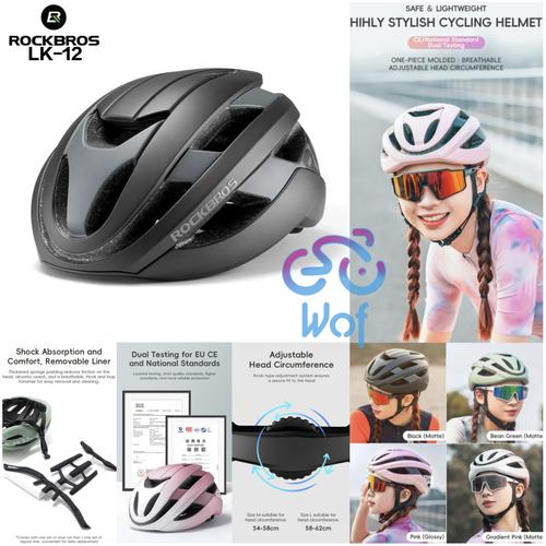 Promo ROCKBROS LK-12 Helm Sepeda Lipat Balap Ultralight Cycling Helmet ...