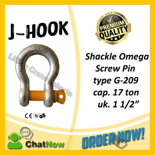 Jual Bow Shackle Omega G209 17 Ton - 1-1/2" Segel Screw Pin - Jakarta ...