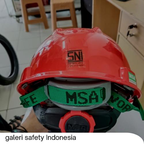 Jual helm SAFETY MSA full set/ helm kerja proyek warna lengkap warna merah with fastrack lengkap ...