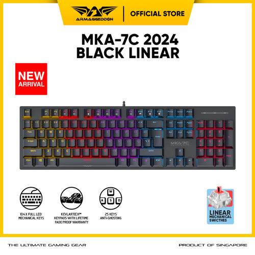 Promo Keyboard Mechanical Gaming Armaggeddon MKA 7C Psycheagle Blue ...