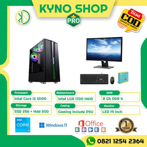 Jual PC RAKITAN CORE I3 12100 RAM 8 GB SSD 256 GB HDD 500 GB GAMING ...