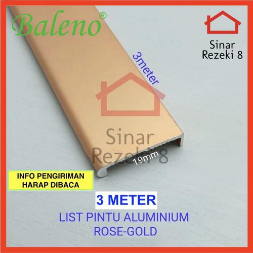 Jual Lis Pintu Profil Aluminium GOLD Edging Frame Handle Lemari EA 19 ...