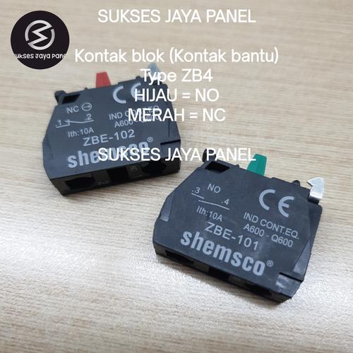 Jual kontak blok NO atau NC 240v ~ 3a ZB4-BE101=NO/ ZB4-BE102C=NC - ZB4 ...