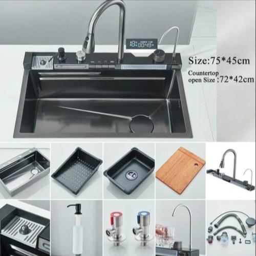 Jual KITCHEN SINK muya 7545 BLACK PIANO DIGITAL DISPLAY-LUXURY SINK ...