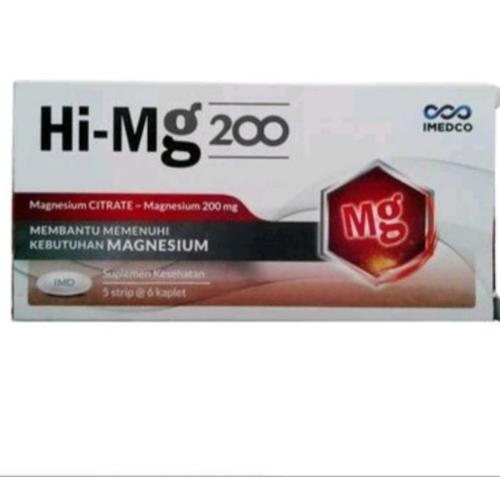Jual Hi-Mg 200 Box isi 30/ lembar 6 tab/ Tablet Membantu Memenuhi ...