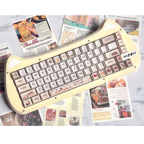 Jual Bobo milk rabbit theme Cherry Profile keycap PBT material ...