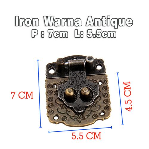 Jual Kunci Pengait Box 4x5 cm A8.H35 Kunci Kotak Perhiasan Antik Latch ...