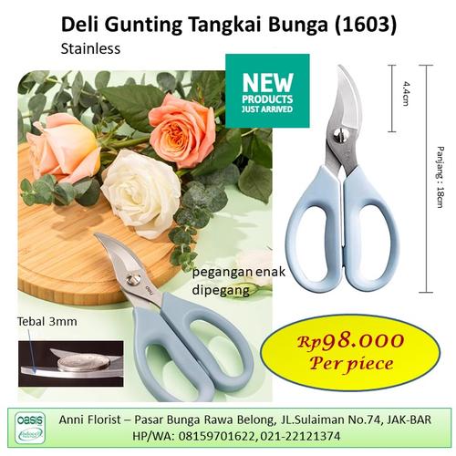 Jual Deli Gunting Tangkai Bunga (1603), gunting bunga, Florist ...
