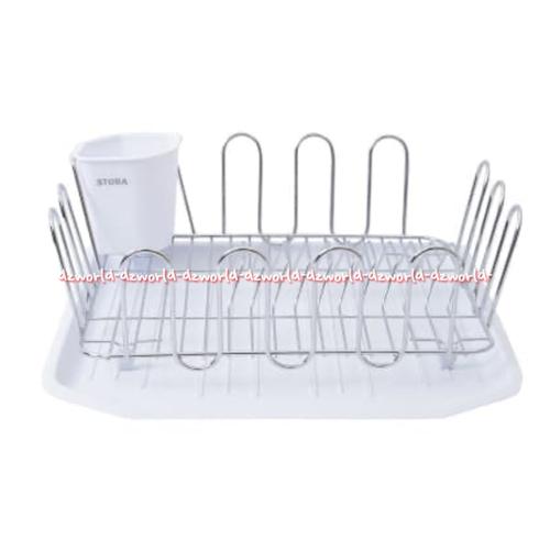 Jual Stora Dish Rack Simple White Rak Piring Minimalis Warna Putih ...