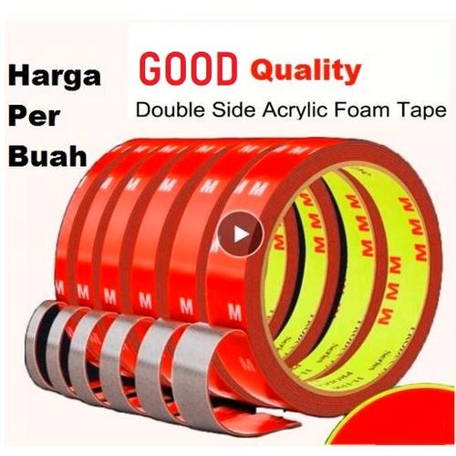 Jual Double Tape Merah isolasi lem bolak balik otomotif solasi foam ...