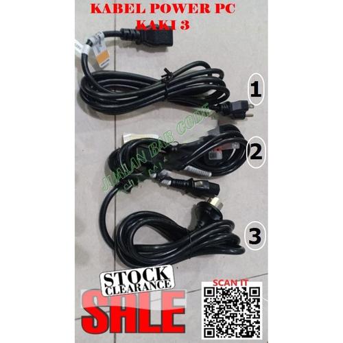 Jual KABEL | CABLE POWER PC | KOMPUTER CPU KAKI 3 BERKUALITAS - NO : 3 ...