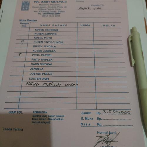 Jual PO pak Juki,kayu mahoni oven - Kab. Bekasi - Assih Mulya | Tokopedia