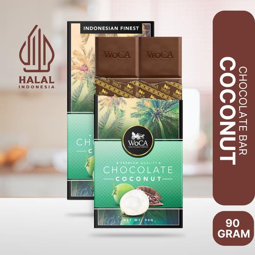 Jual WoCA Premium Chocolate Bar - Cokelat Batang Rasa Kelapa - 90 gram ...