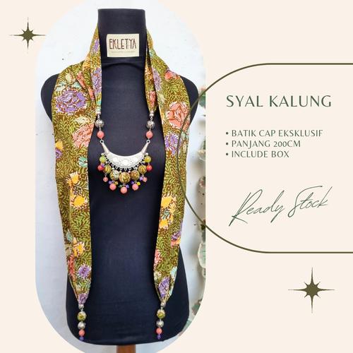 Jual Syal Kalung Batik Encim Tanahan Cap Colet bola batu alam d - Kota ...