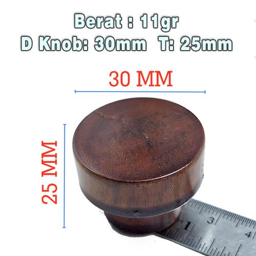 Jual +Baut Knop kayu jati 2.5 x 3 cm Pegangan kayu Tarikan laci Knob ...