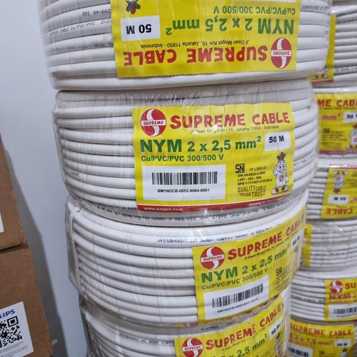 Jual kabel supreme nym 2x2.5 50meter 100meter cable supreme - Kota ...