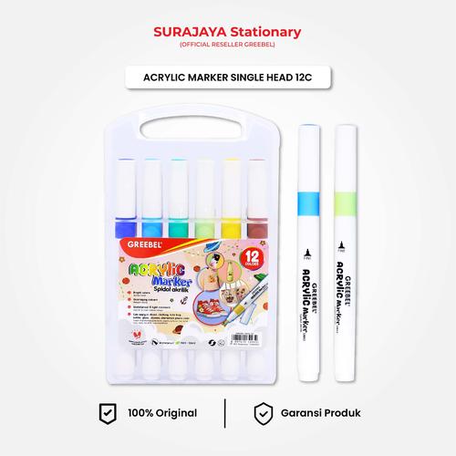 Promo Spidol Warna Warni / Spidol Set Sketch Marker / Greebel Acrylic ...