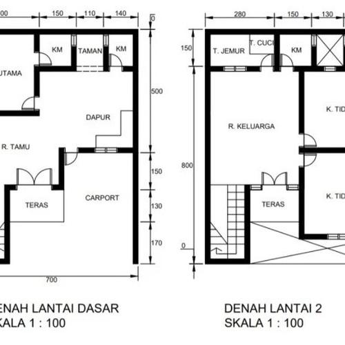 Jual Jasa Design Gambar Arsitek Rumah, Denah Rumah, Ruko, Kosan ...