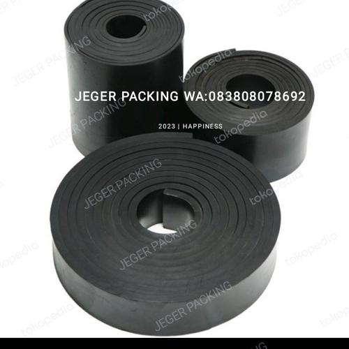 Jual rubber strip tebal 6mm x 30mm x 100cm karet bantalan rubber strip ...