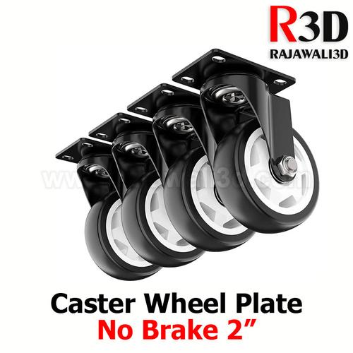 Jual Roda Caster Wheels Plate 2” Inch No Brake - Kab. Temanggung ...