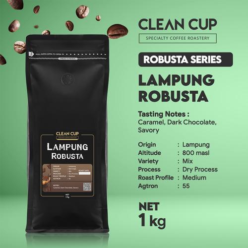 Jual Kopi Clean Cup Lampung Robusta Whole Bean 1kg - Giling Sedang ...