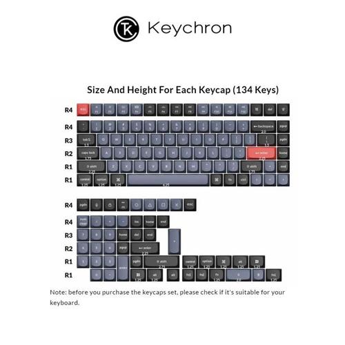 Promo Double Shot PBT OSA Full Keycap Set (134 keys) - Light and Grey ...