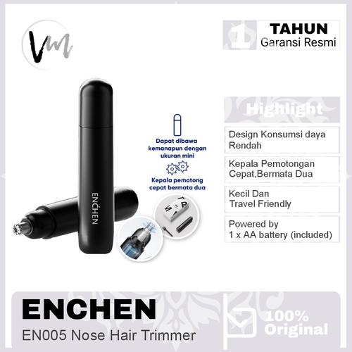 Jual ENCHEN EN005 Electric Nose Trimmer Hair Dual-Edges Blades Rotating ...