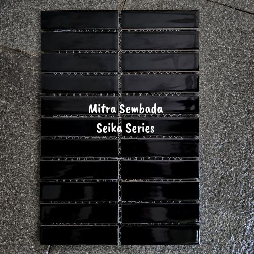 Jual Keramik Kitchen Set Mosaic Striped Black Type SEIKA M 2 - Mosaic Kuda Laut Mass - Kota ...