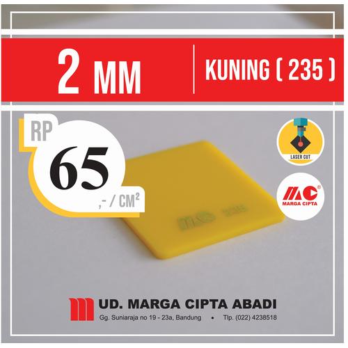 Jual Akrilik / Acrylic Lembar/Sheet 2mm KUNING 235 /2mm kecil custom ...
