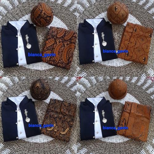 Jual [1 Set] Beskap Hewes + Jarik Instan + Blangkon / Baju Manggolo ...