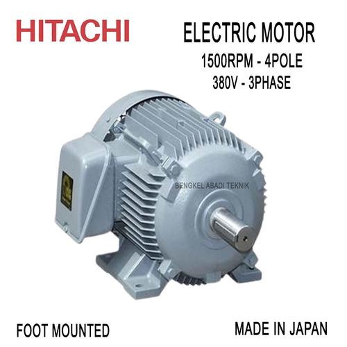 Jual ELECTRIC MOTOR HITACHI TFO-K 3.7KW 5HP 1500RPM 3PHASE B3 - Jakarta ...