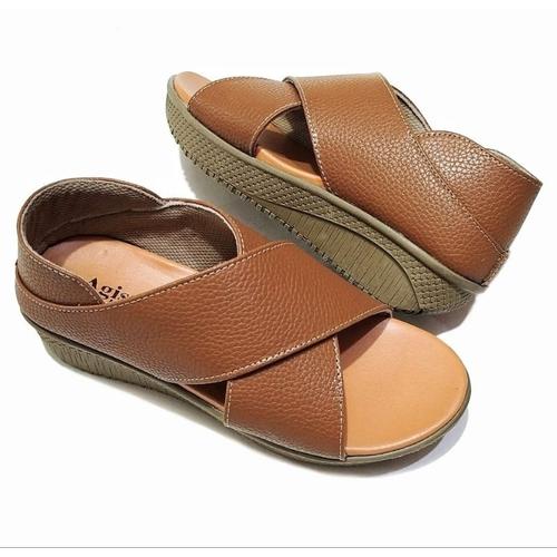 Jual SENDAL WANITA KULIT ASLI GARUT WEDGES 3cm TERBARU DAN MURAH sepatu ...