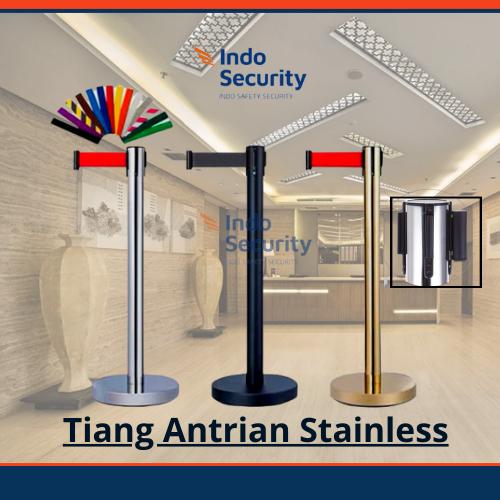 Promo PROMO TIANG ANTRIAN STAINLESS WARNA 3 METER/QLINE - Tiang Silver ...