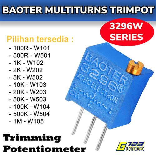Jual Potensio Potentiometer Trimpot Multiturn 1M 1K 2K 5K 10K 20K 50K ...
