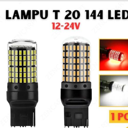 Jual Lampu LED T20 7440 144 Mata Mobil Rem Sein SUPER TERANG - Putih ...