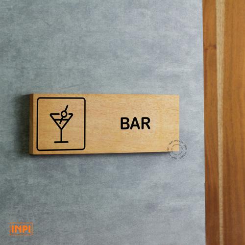 Jual bar signage - wall sign - penanda area bar - wood signage - Hitam ...