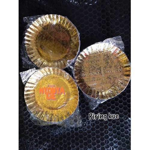 Jual PGK03 10 Pcs Piring Mas Perak Kertas Kue Cake Tart Ulang Tahun Paper Plate GOLD Silver ...