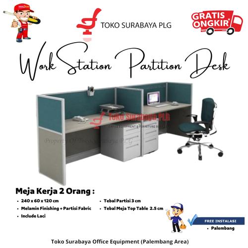 Jual Meja Kantor Partisi 2 orang Workstation 2 staff Office Desk ...