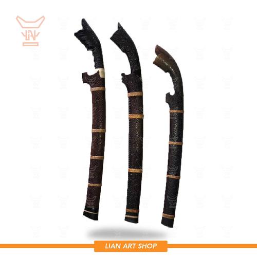 Jual Parang Toraja Asli Gagang Tanduk Kerbau Sarung Kayu Hitam - Parang ...