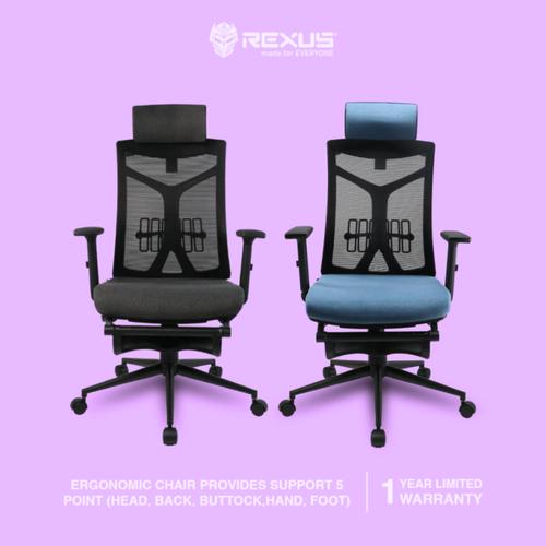 Jual Rexus NC1 MAX Ergonomic Chair Kursi Kantor Sandaran Kaki Office ...