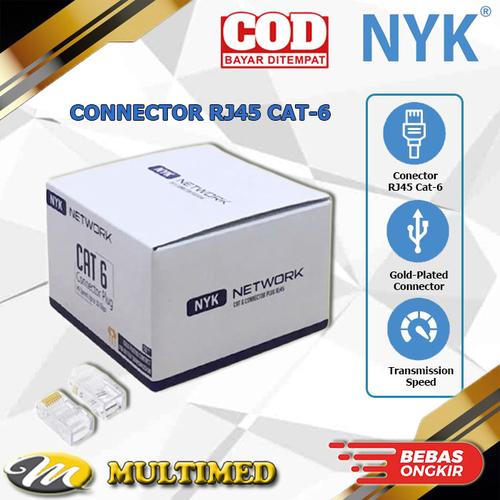 Promo Konektor Cat 6 Rj45 Lan 1 Box isi 50pcs NYK Original - Kota ...